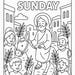 Palm Sunday Coloring Page – Jesus Enters Jerusalem Christian Easter ...