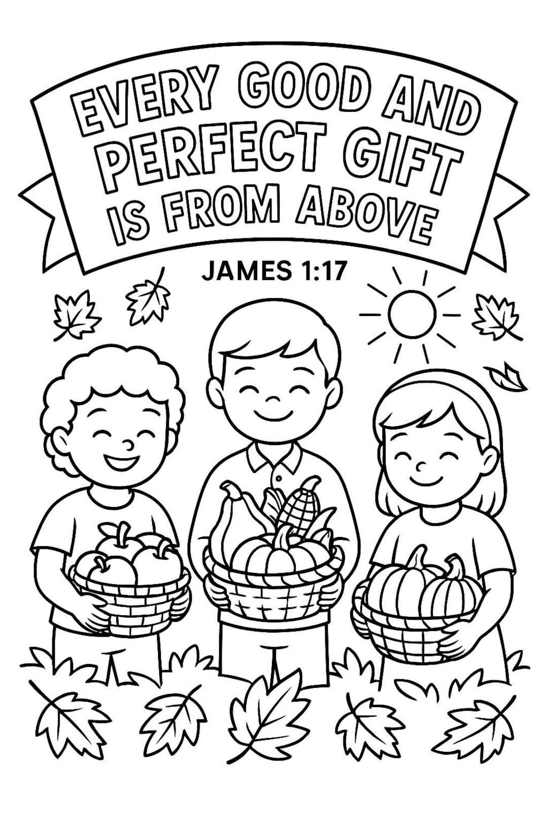 Every Good and Perfect Gift is From Above Coloring Page | James 1:17 ...
