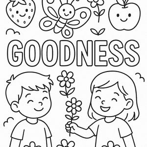 Goodness Coloring Page – Fruit of the Spirit Christian Bible Printable ...