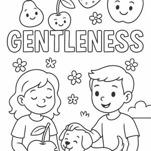 Gentleness Coloring Page – Fruit of the Spirit Christian Bible ...