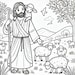 Good Shepherd Coloring Page – Jesus With Sheep Christian Bible ...