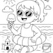 Summer Beach Coloring Page for Kids – Fun Printable Activity With Ice ...