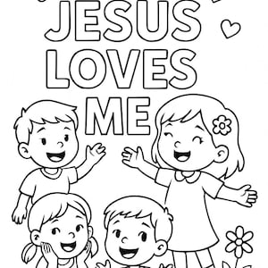 Jesus Loves Me Coloring Page – Christian Bible Printable for Kids ...