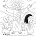 Resurrection Coloring Page – He is Risen Easter Christian Bible ...
