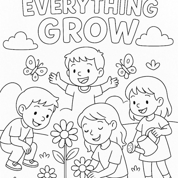 Kolorowanka grow a garden - Etsy Polska