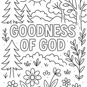 Goodness of God Coloring Page for Kids – Christian Forest Theme Bible ...