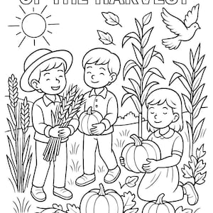Praise the Lord of the Harvest Coloring Page | Matthew 9:38 Christian ...