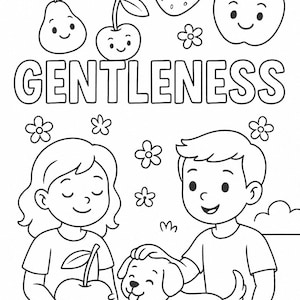 Gentleness Coloring Page – Fruit of the Spirit Christian Bible ...