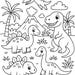 Dinosaur Coloring Page – Prehistoric Printable Activity for Kids, Fun ...
