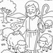 Good Shepherd Coloring Page – Jesus With Sheep Christian Bible ...