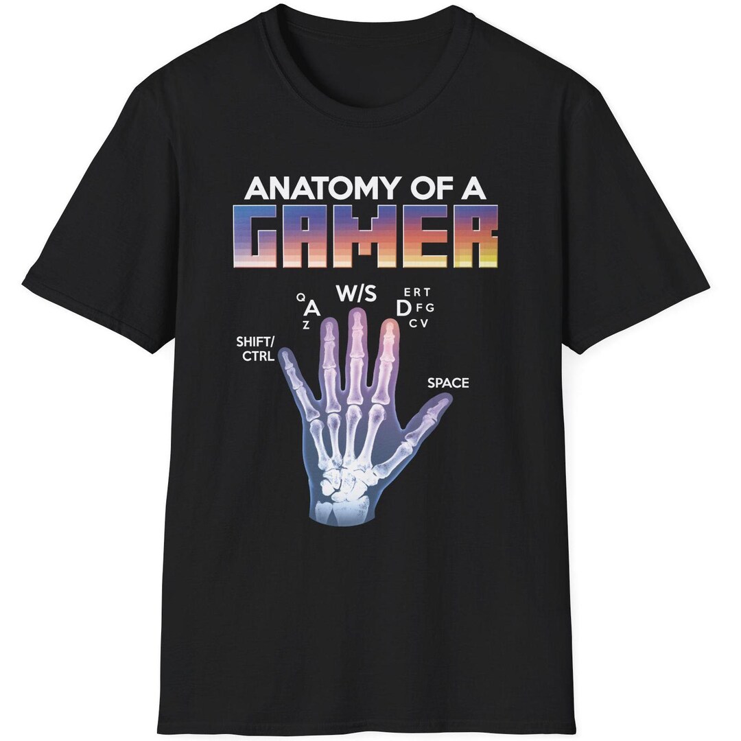 Anatomy of a Gamer T-shirt, Cool Gamer Shirt, Unisex Tee for Gamers ...