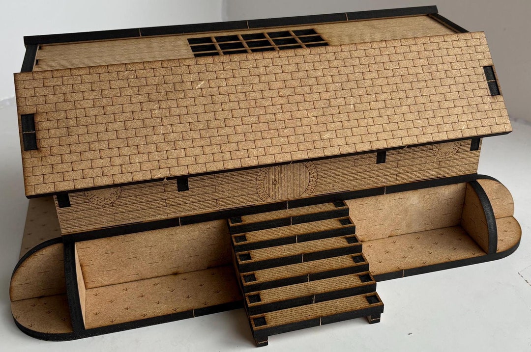 6mm Laser Cut MDF Building With Basement and Skylight. for DND ...