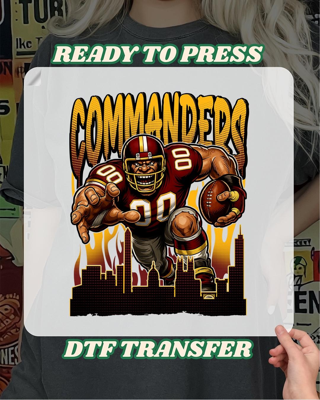 Washington Football Ready to Press, Commanders Gameday Heat Transfer ...
