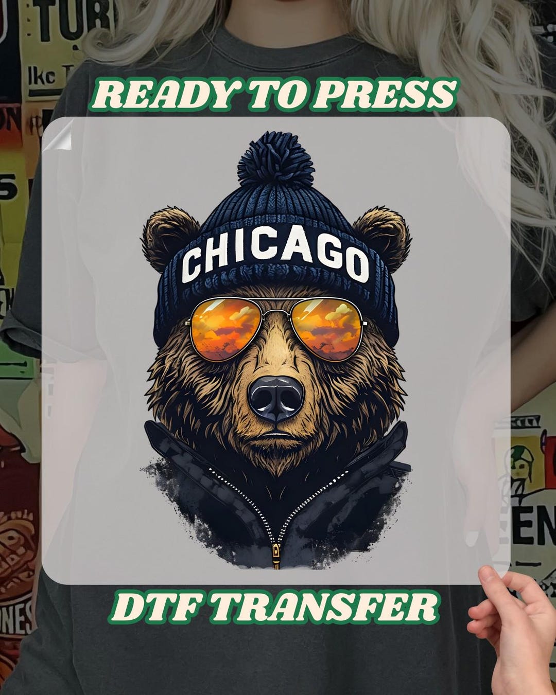 Chicago Bears DTF, Chicago Bears Football Mascot DTF, American Football ...