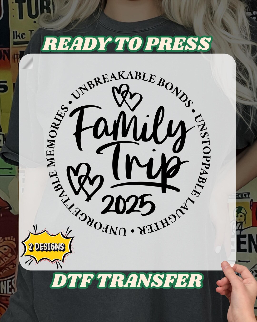 Family Matching Trip DTF Transfer, Family Vacation Together Heat Press ...