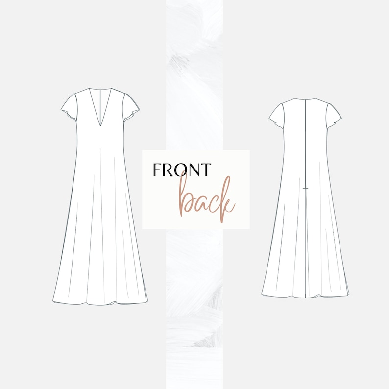 Serena Boho Maxi Dress Sewing Pattern: Beach Long Dress (PDF) ZR06 - Etsy
