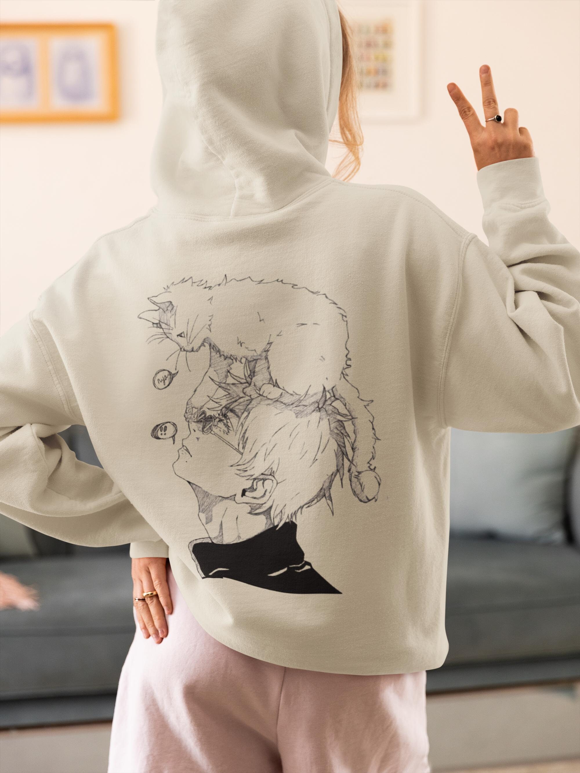 Gojo Jujutsu Kaisen Inspired Hoodie, Anime Lovers, Kawaii Gojo, Anime ...