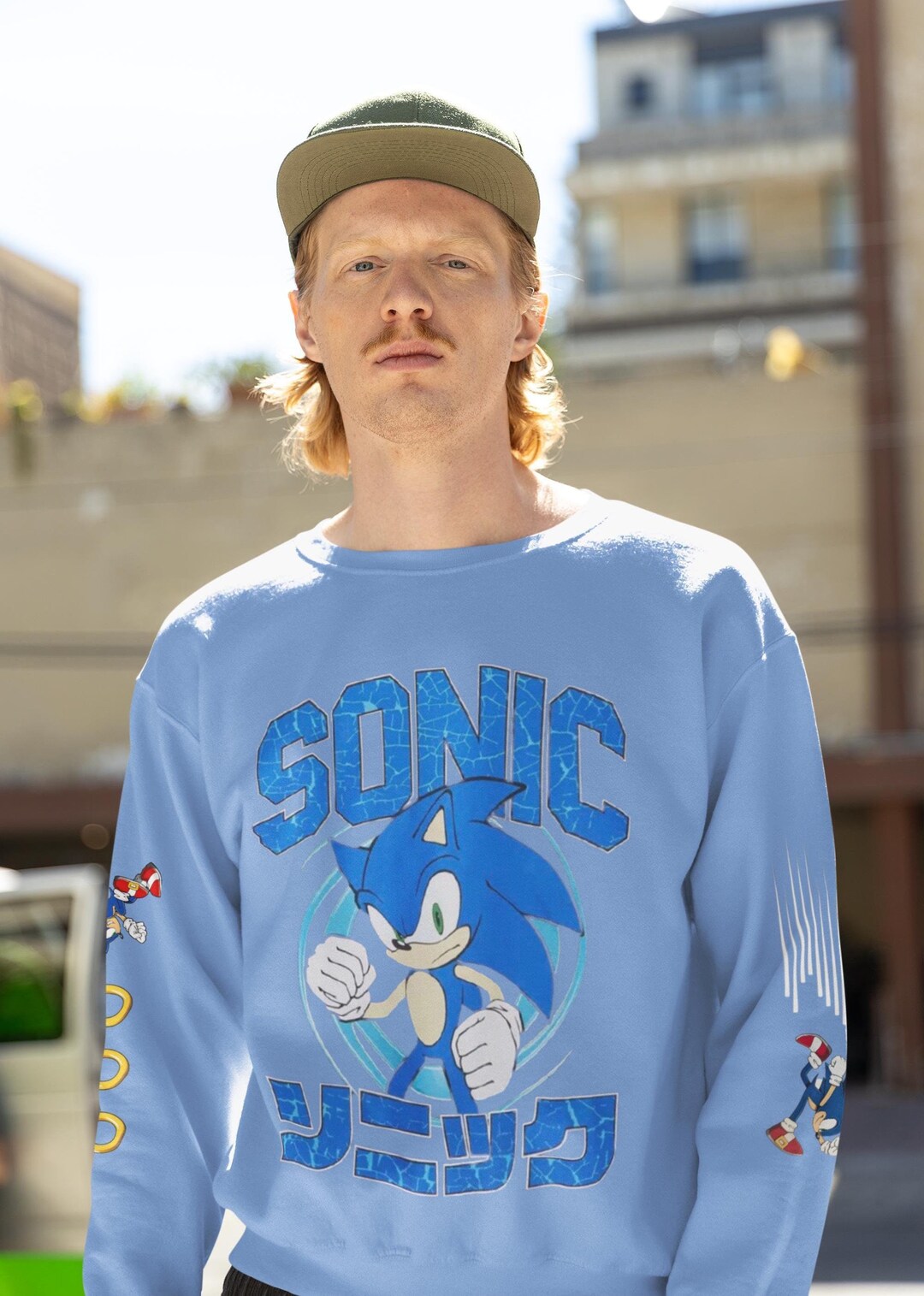 Sonic the Hedgehog Sweatshirt Retro Anime Crewneck Unisex Gamer Apparel ...