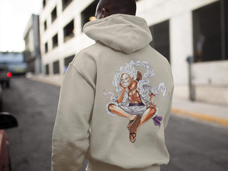 Luffy Gear 5 Hoodie, One Piece Merch, Pirate Anime Hoodie, Otaku ...