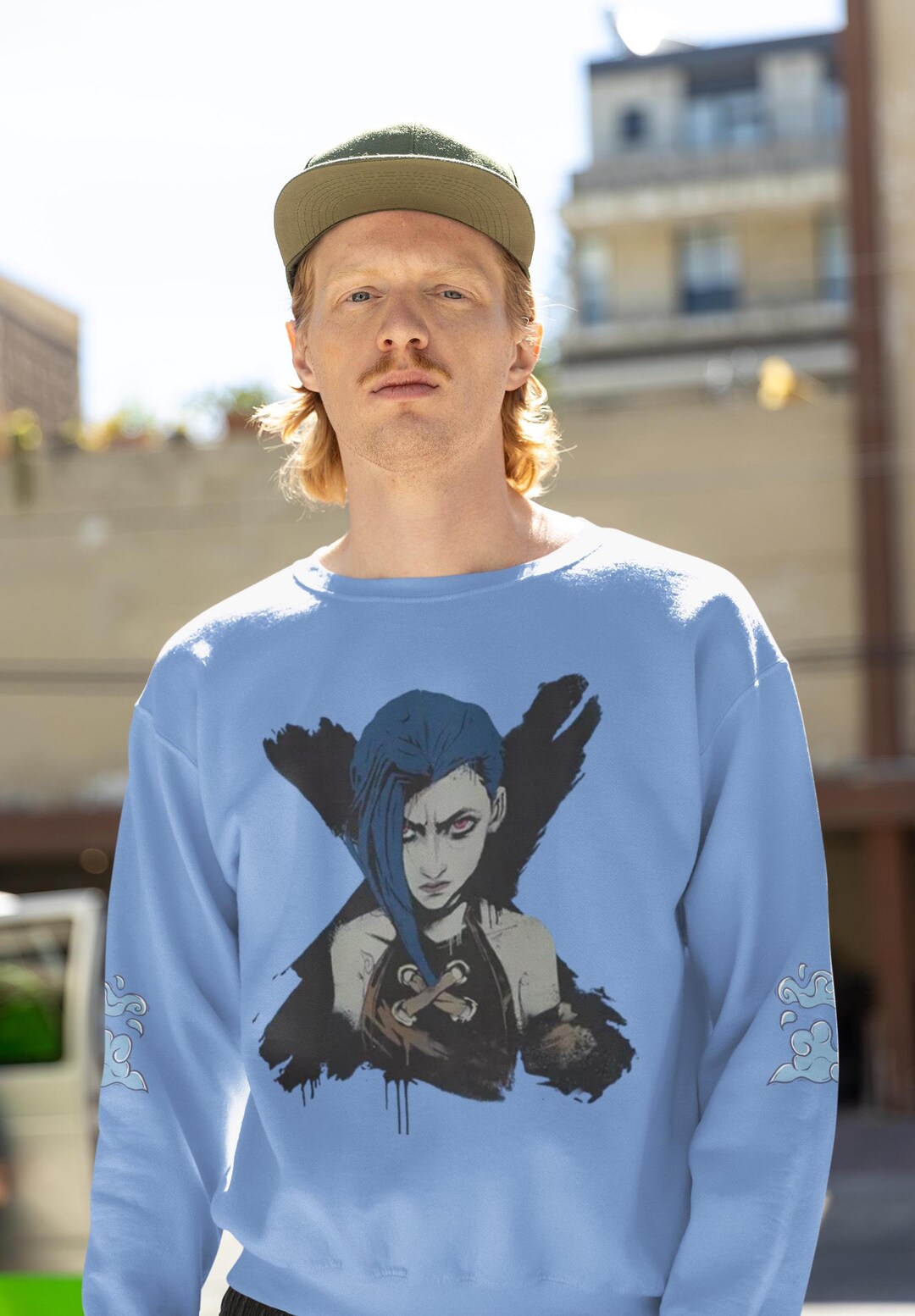 Jinx Cloud Tattoo Sweater Arcane-inspired Cozy Pullover League of ...