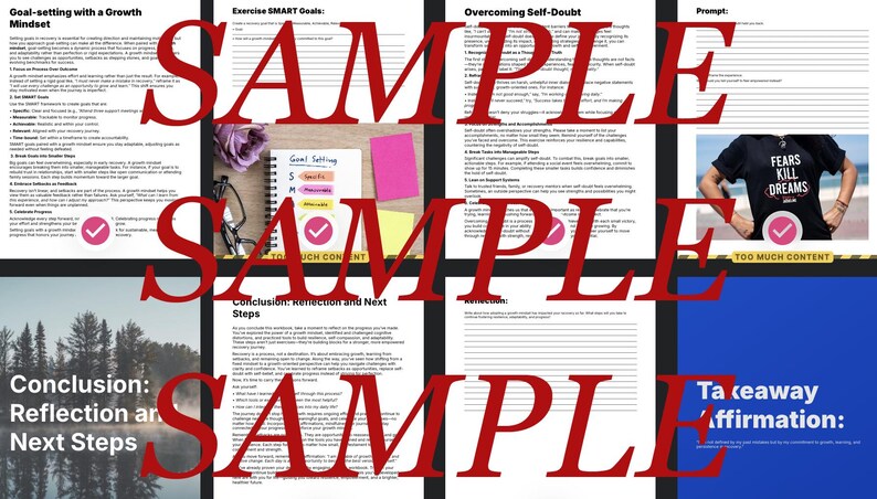 The Power of a Growth Mindset in Recovery (24-page Recovery Workbook ...