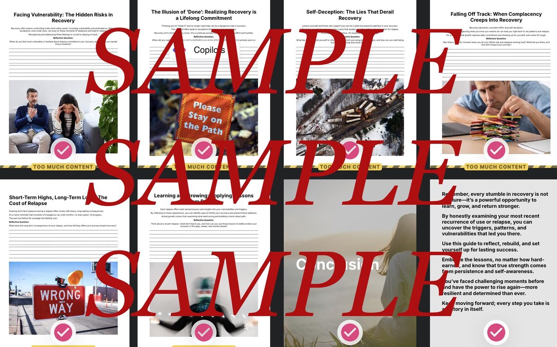 Understanding and Learning From Relapse (16 Page Recovery Workbook) - Etsy