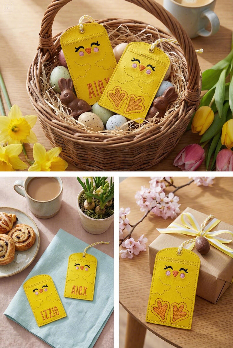Easter Chick Money & Gift Card Holder, Personalized Easter Basket ...