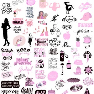 Printable Vision Board Kit Pink Themed - Printable Images, Affirmations ...