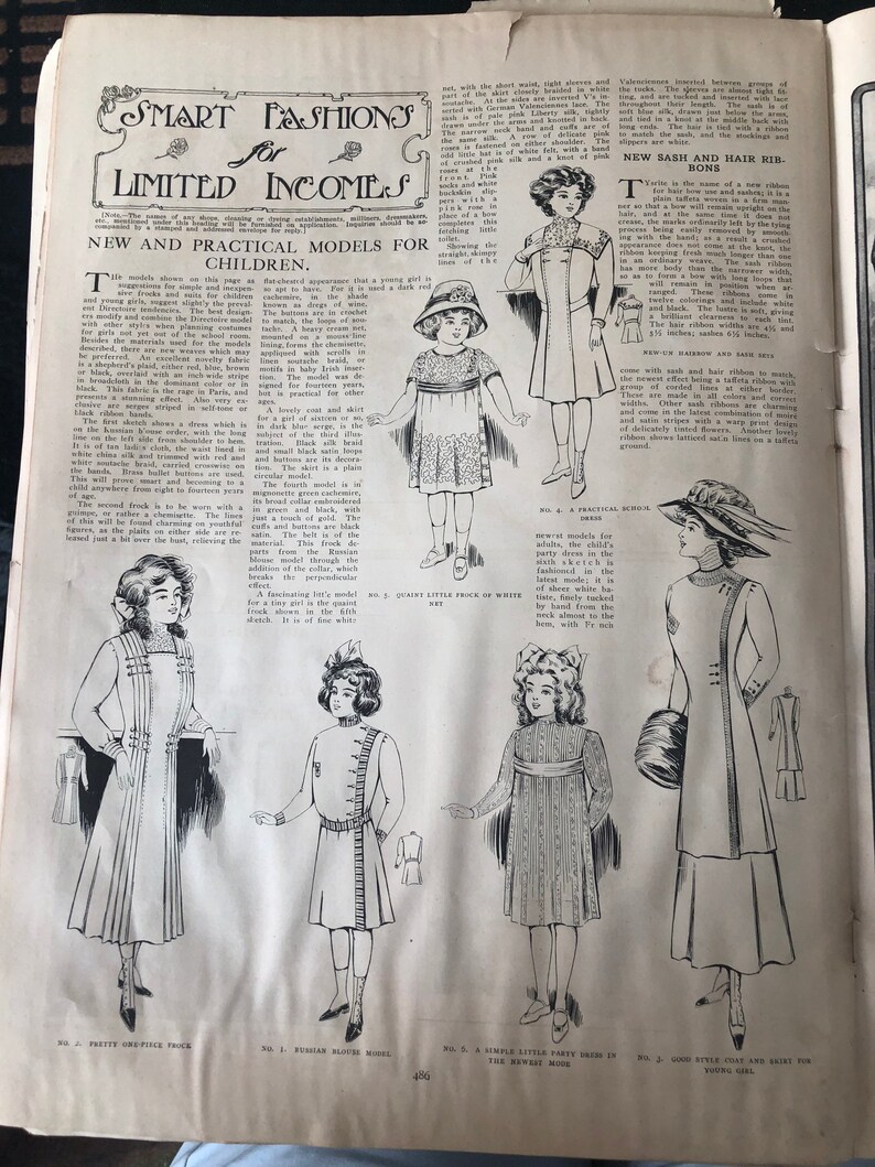 1908 VOGUE Magazine - Etsy