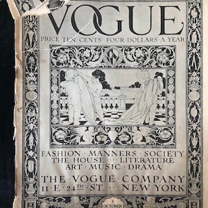 1908 VOGUE Magazine - Etsy