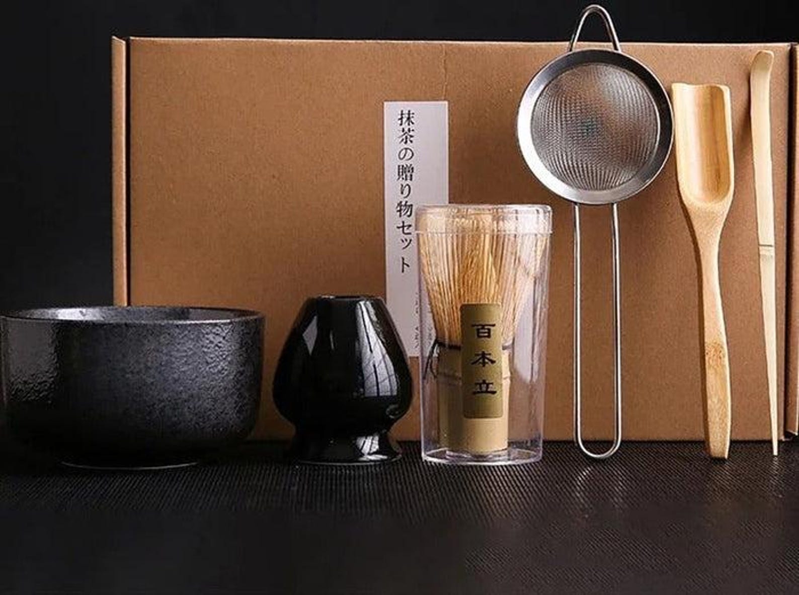 Japanese Matcha Blender Set With Bamboo Whisk Matcha Brush Teaspoon ...