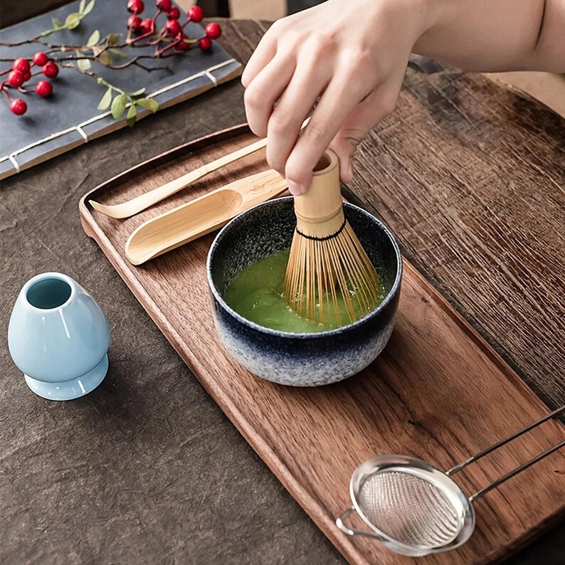 Japanese Matcha Blender Set With Bamboo Whisk Matcha Brush Teaspoon ...