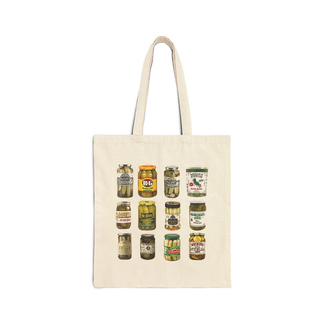 Pickle Canvas Tote Bag, Pickles Bag, Canvas Bag With Funny Saying ...
