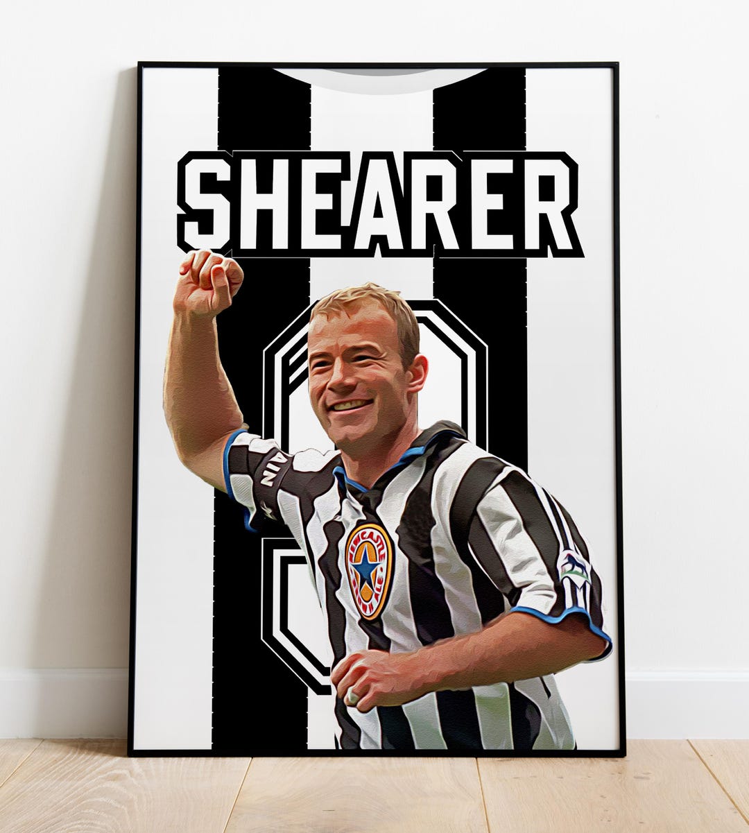 Alan Shearer Print, Newcastle United Poster, Football Wall Art,football ...