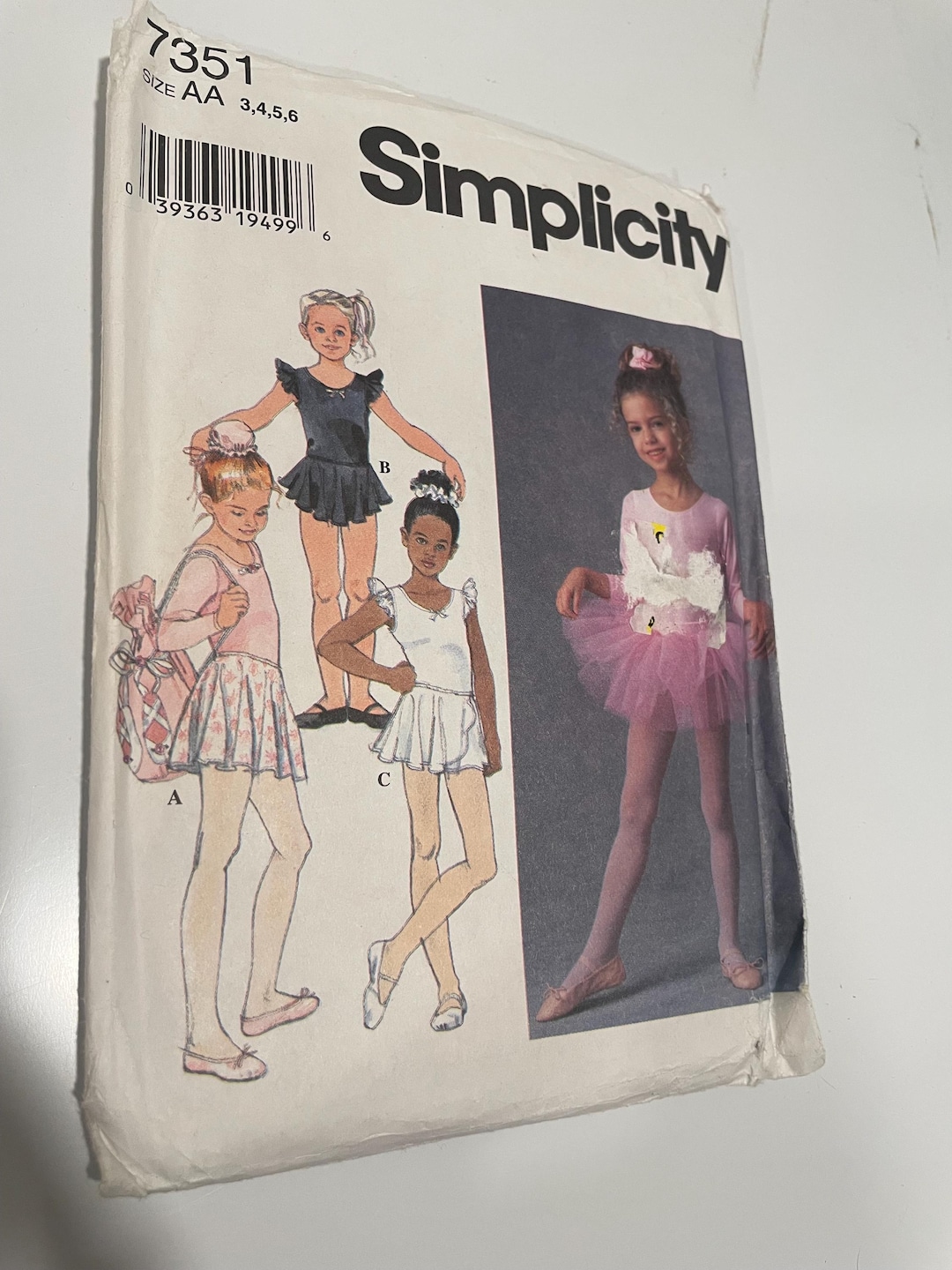 Simplicity 7351 Girls, Ballet and Leotard Costume Toddler Sizes 3–4 – 5 ...