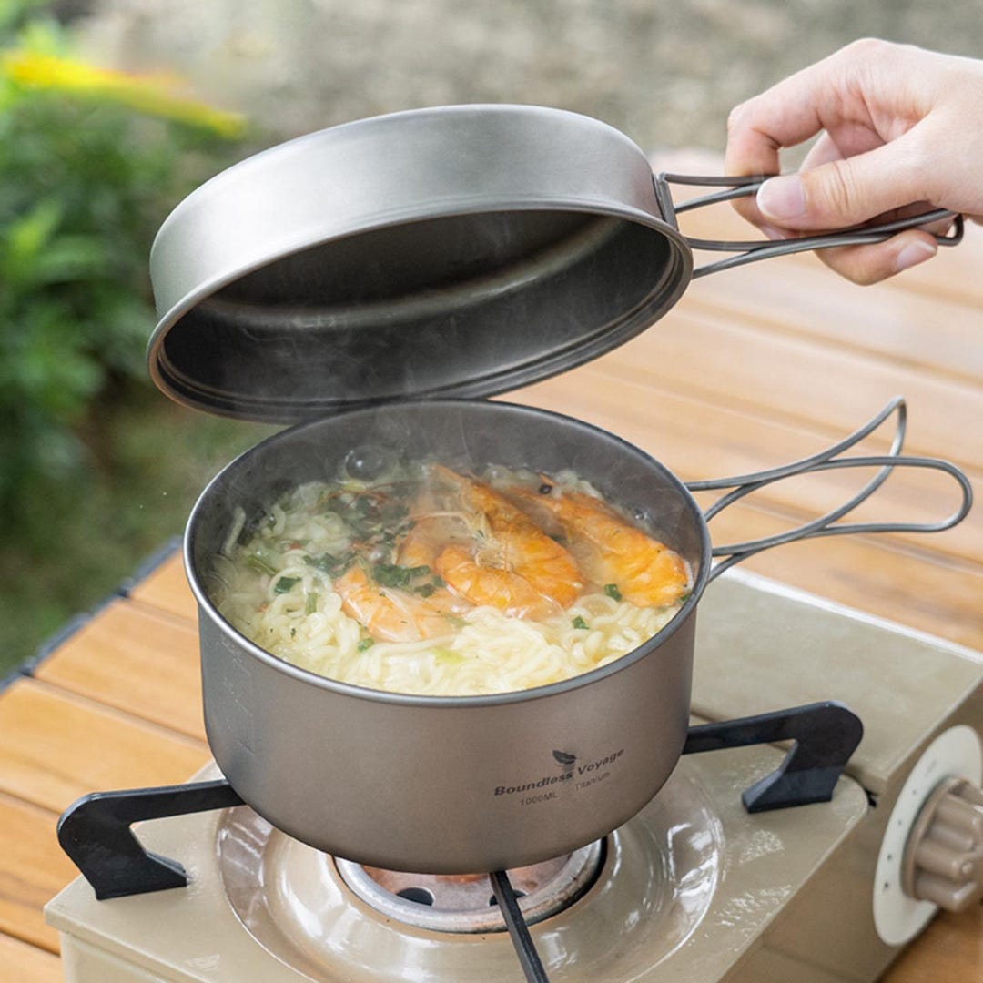Pure Titanium Cooking Pot – Eco-friendly, Non-toxic, High-temperature ...