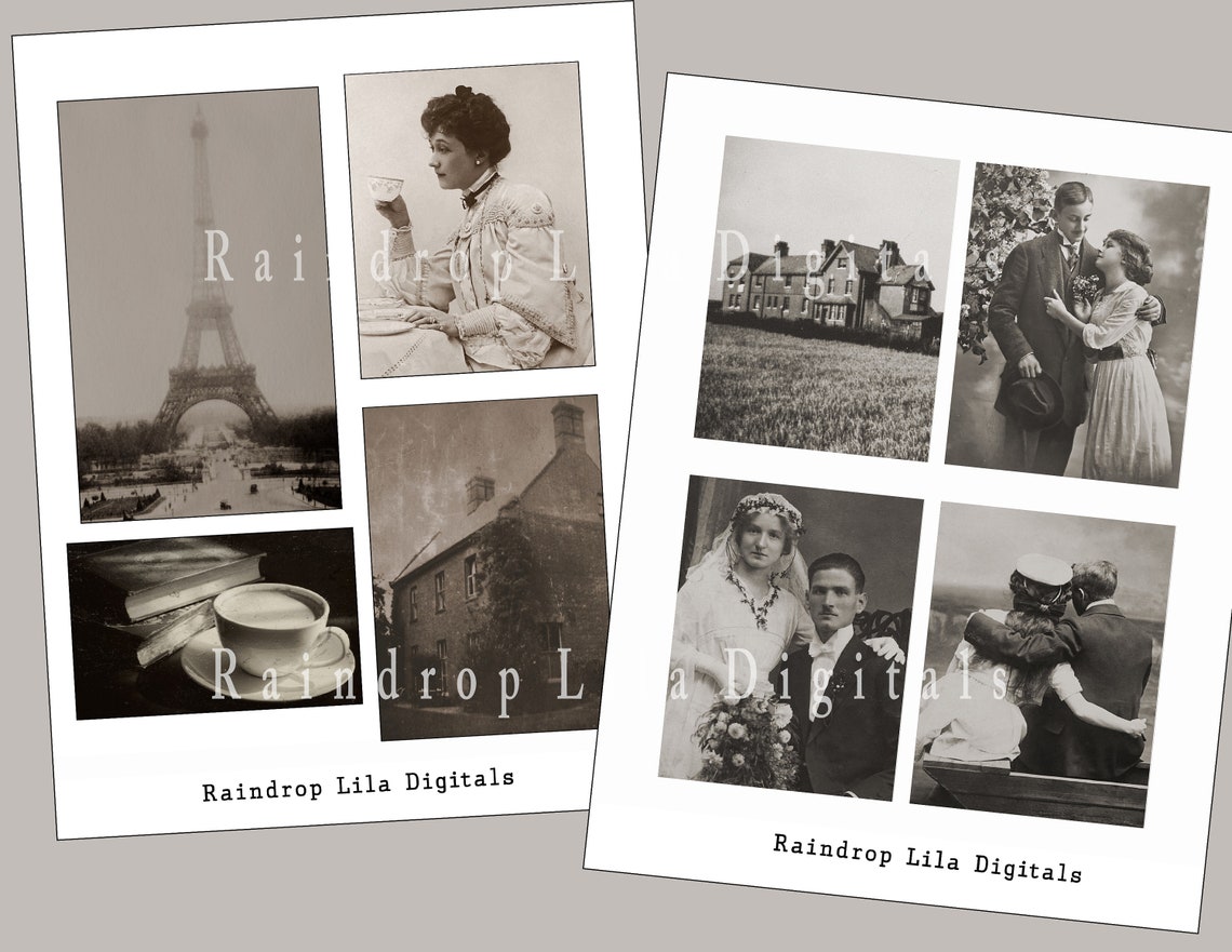 Vintage Sepia Printable Photos for Junk Journaling - Etsy