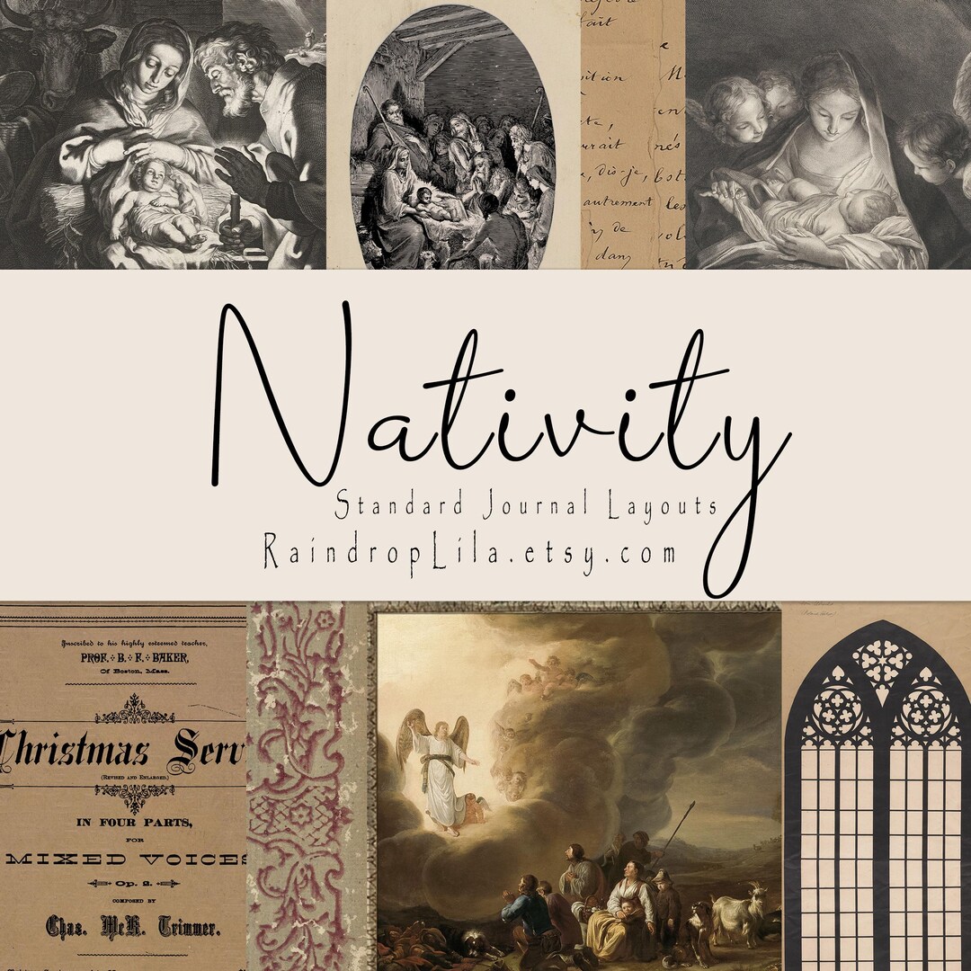 Nativity Standard Christmas Layouts, C124, Scrapbook, Raindrop Lila ...