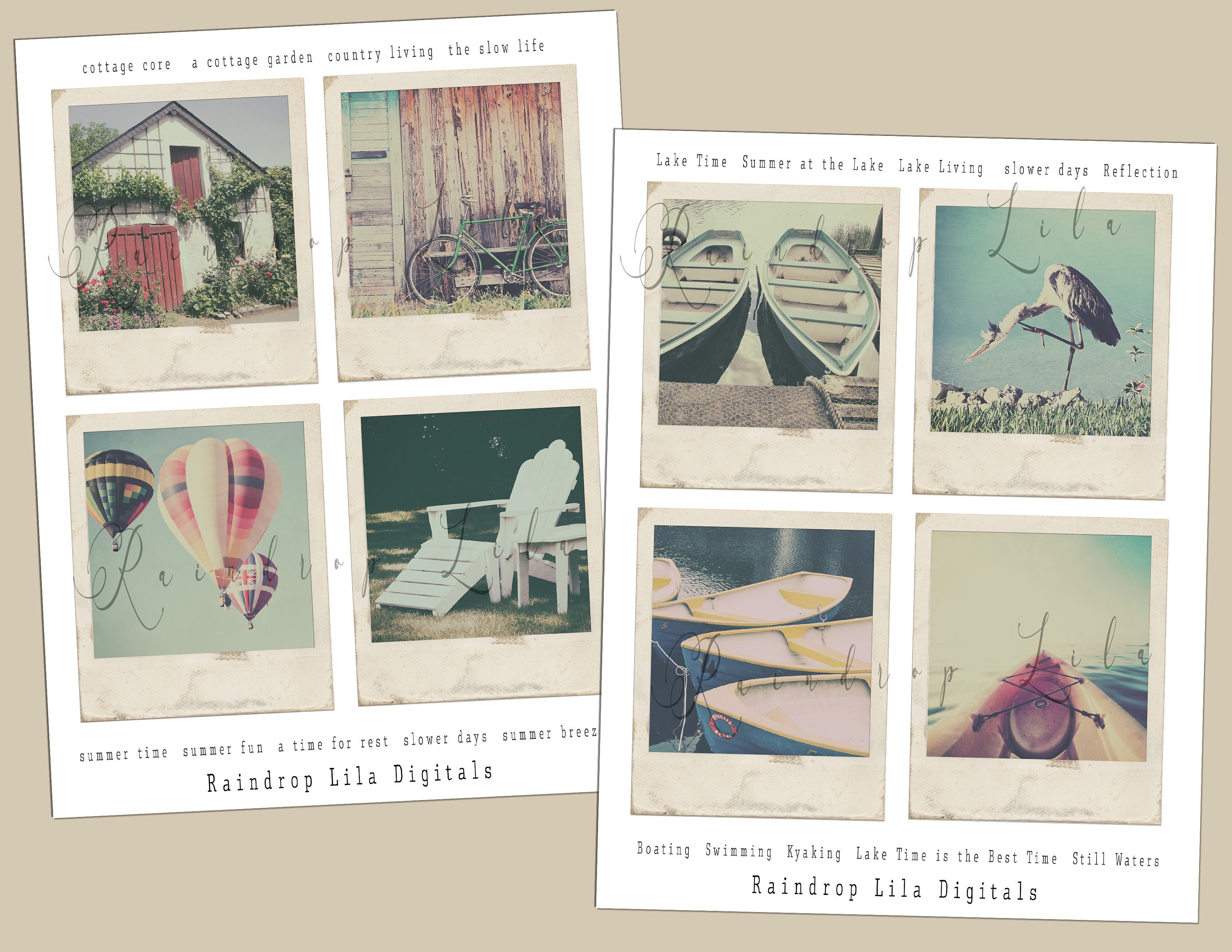 Retreat Aesthetic Instant Photos - Printable Photos - Sentiments ...