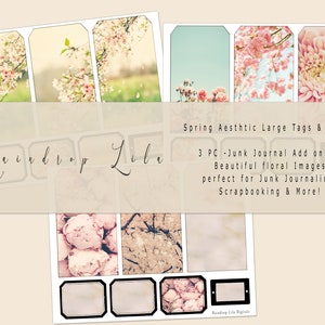 Spring Aesthetic Labels and Tags - Printable Junk Journal Add on Kit ...