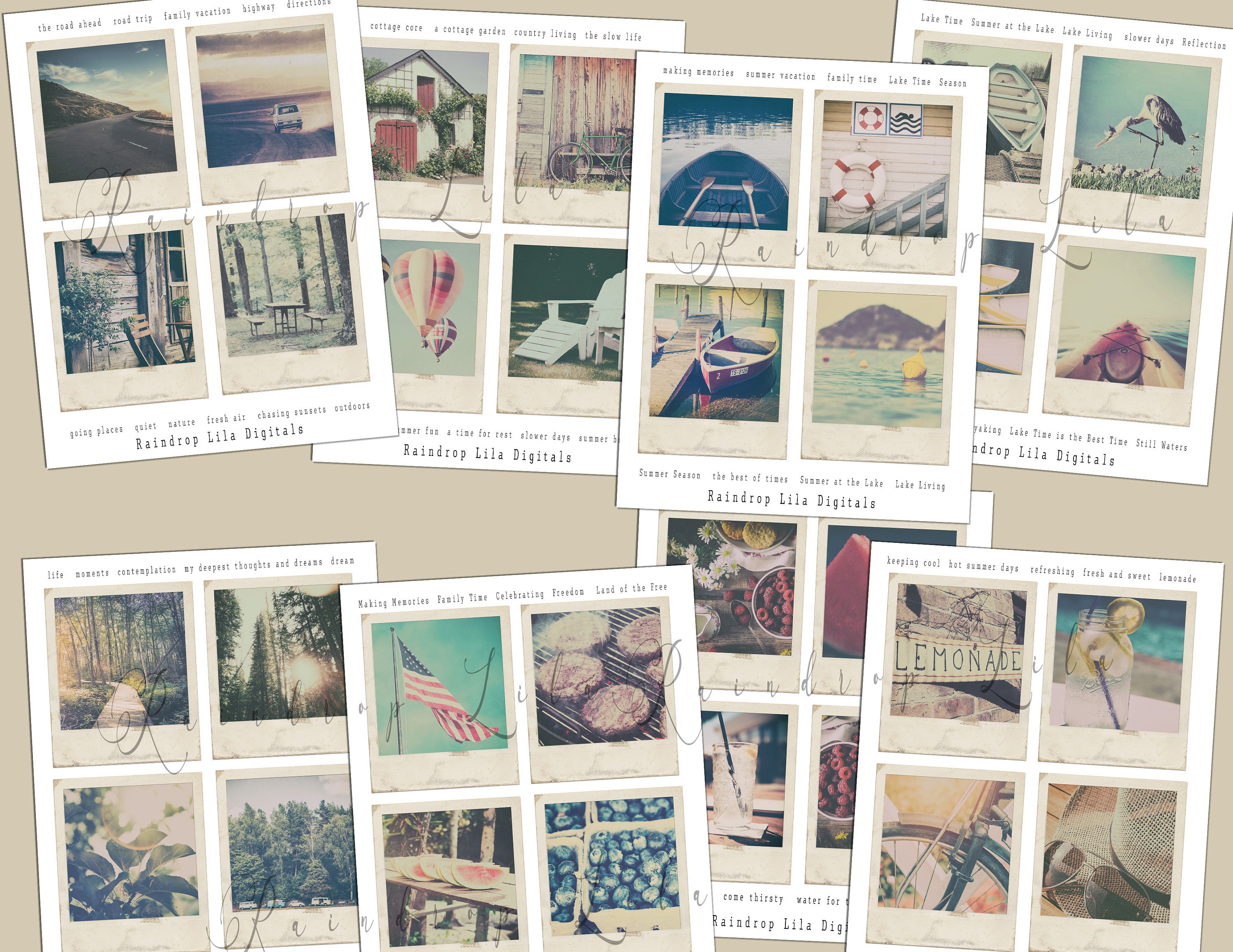 Retreat Aesthetic Instant Photos - Printable Photos - Sentiments ...