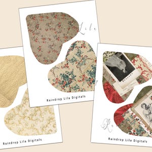 Heart Shaped Journal Printable, Rose Red Collection - INSTANT DOWNLOAD ...