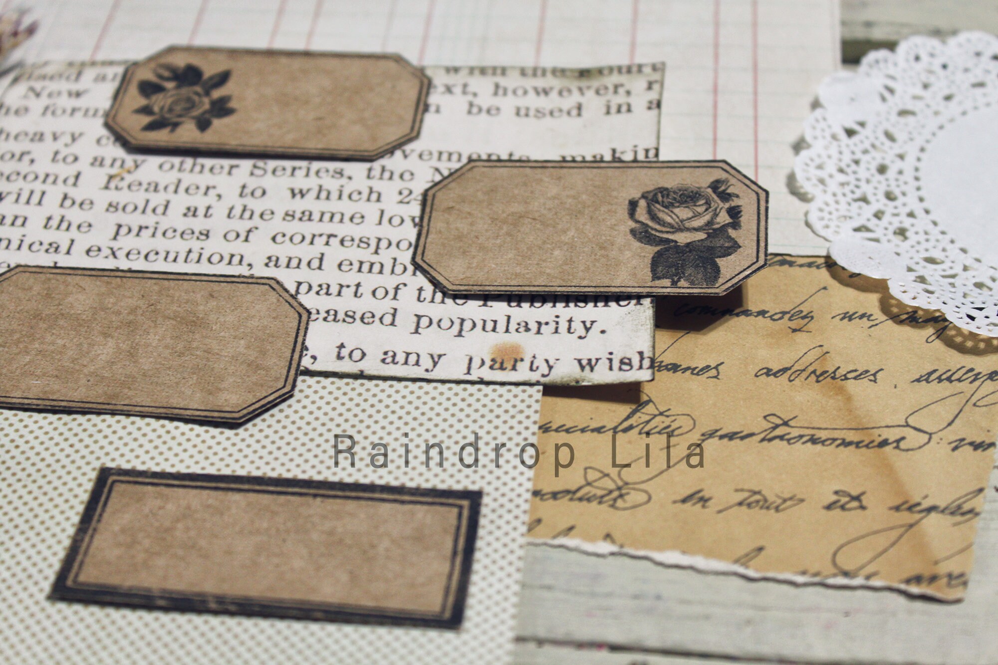 Digital Labels Printable, Black and White - Etsy