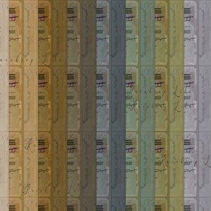 Vintage French Checks 19 Pc Colorful Antique Document Printables for ...