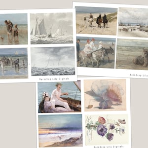 Seaside Memories Ephemera Kit, ART DIGITALS, 10 Pc Printable Junk ...