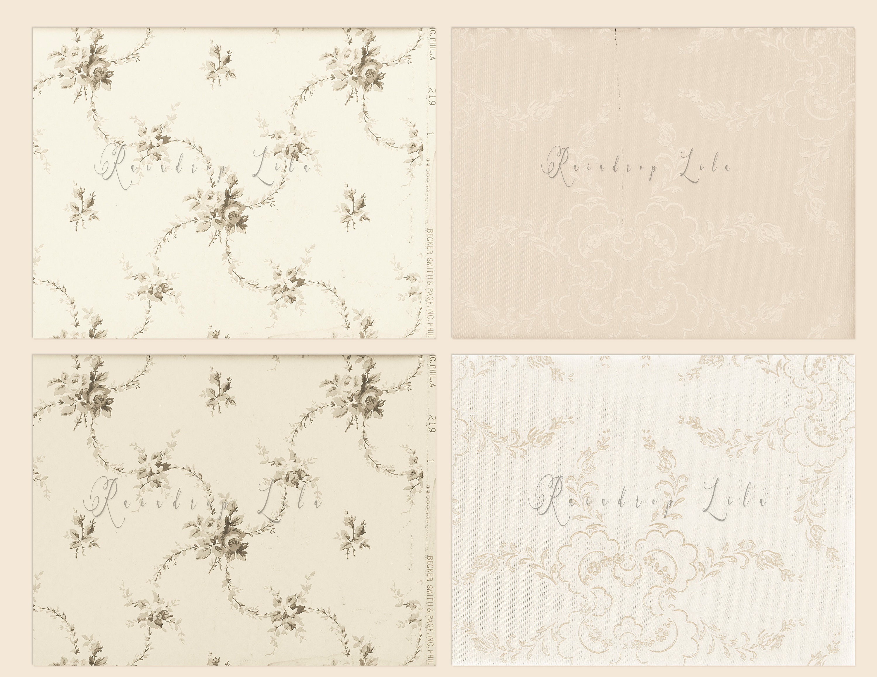 Pretty Neutral Wallpaper- INSTANT DOWNLOAD - Raindrop Lila Digital Kit ...