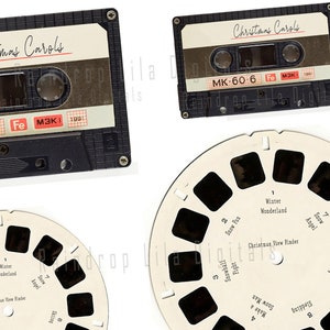 Vintage Christmas Ephemera Printable Viewfinder Cassette Tape - Etsy