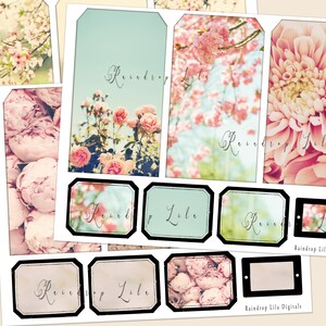Spring Aesthetic Labels and Tags - Printable Junk Journal Add on Kit ...