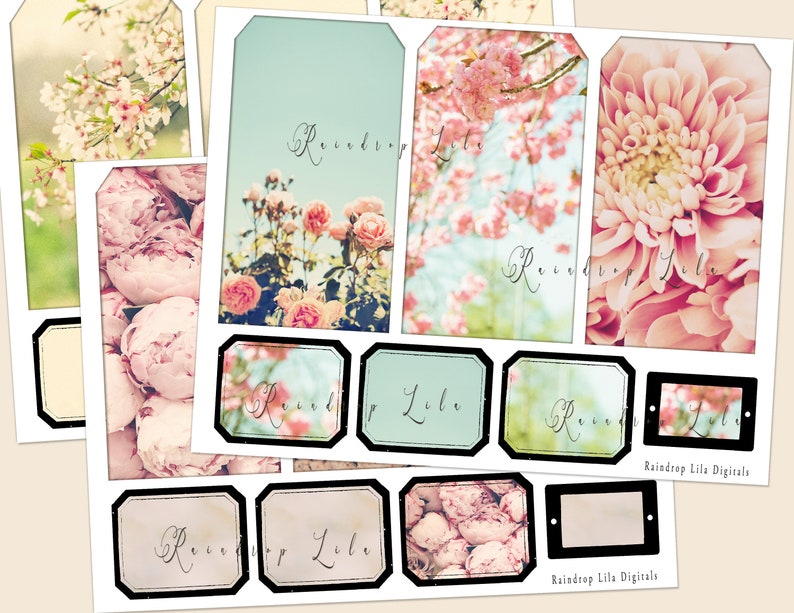 Spring Aesthetic Labels and Tags Printable Junk Journal Add - Etsy