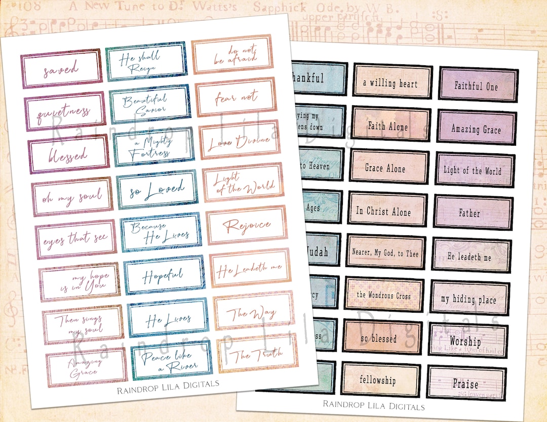 Dreamy Collection Faith Based Christian Sentiment Labels for Bible ...